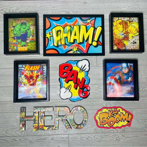 Accents | Hobby Lobby Super Hero Avengers Moving Wall Art Pictures ...